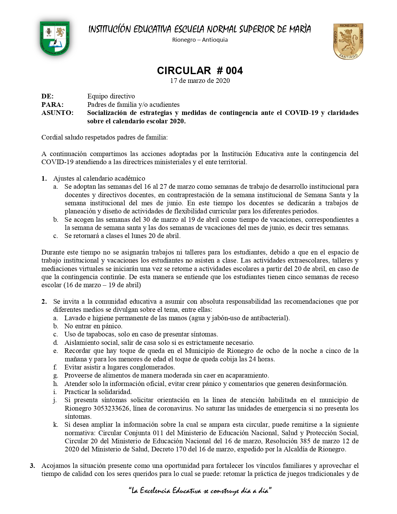 :::I. E. ESCUELA NORMAL SUPERIOR DE MARIA